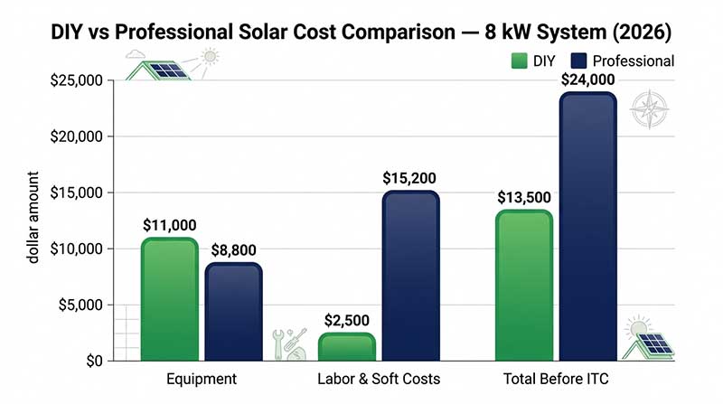 Can I Install Solar Panels Myself? DIY vs Professional Costs | Green ...