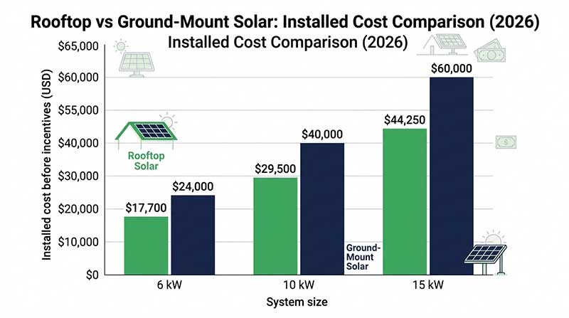 Solar Panel Roof Cost vs Ground Mount: Which Is Cheaper? | Green Energy ...