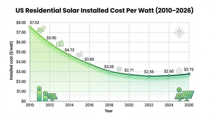Solar Panel Cost Over Time: Why Prices Have Dropped 90% Since 2010 ...
